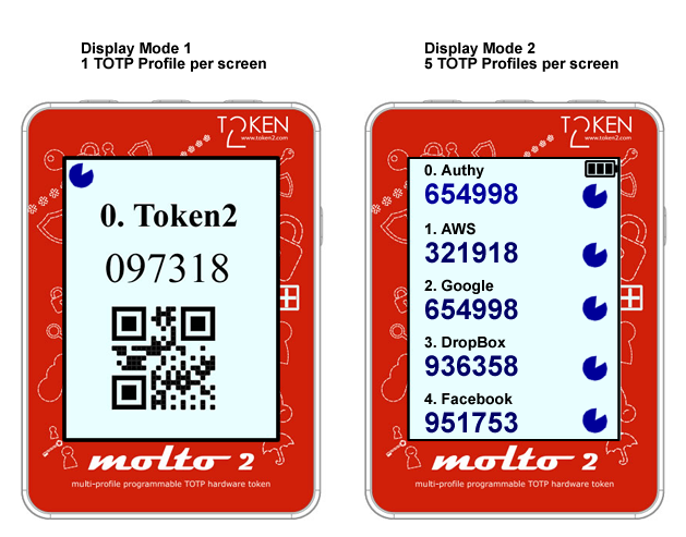 TOKEN2 Switzerland 🇨🇭 | Molto-2-v2 Multi-profile TOTP Programmable ...